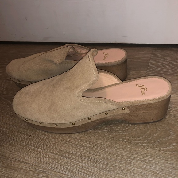 J. Crew | Shoes | J Crew Ladies Leather Slip On Clogs Size | Poshmark